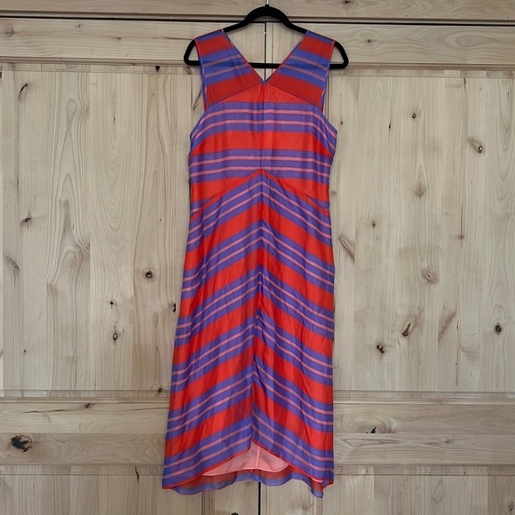 Lewit | Dresses | Nwt Lewit Orange Peach And Periwinkle Purple Chevron ...